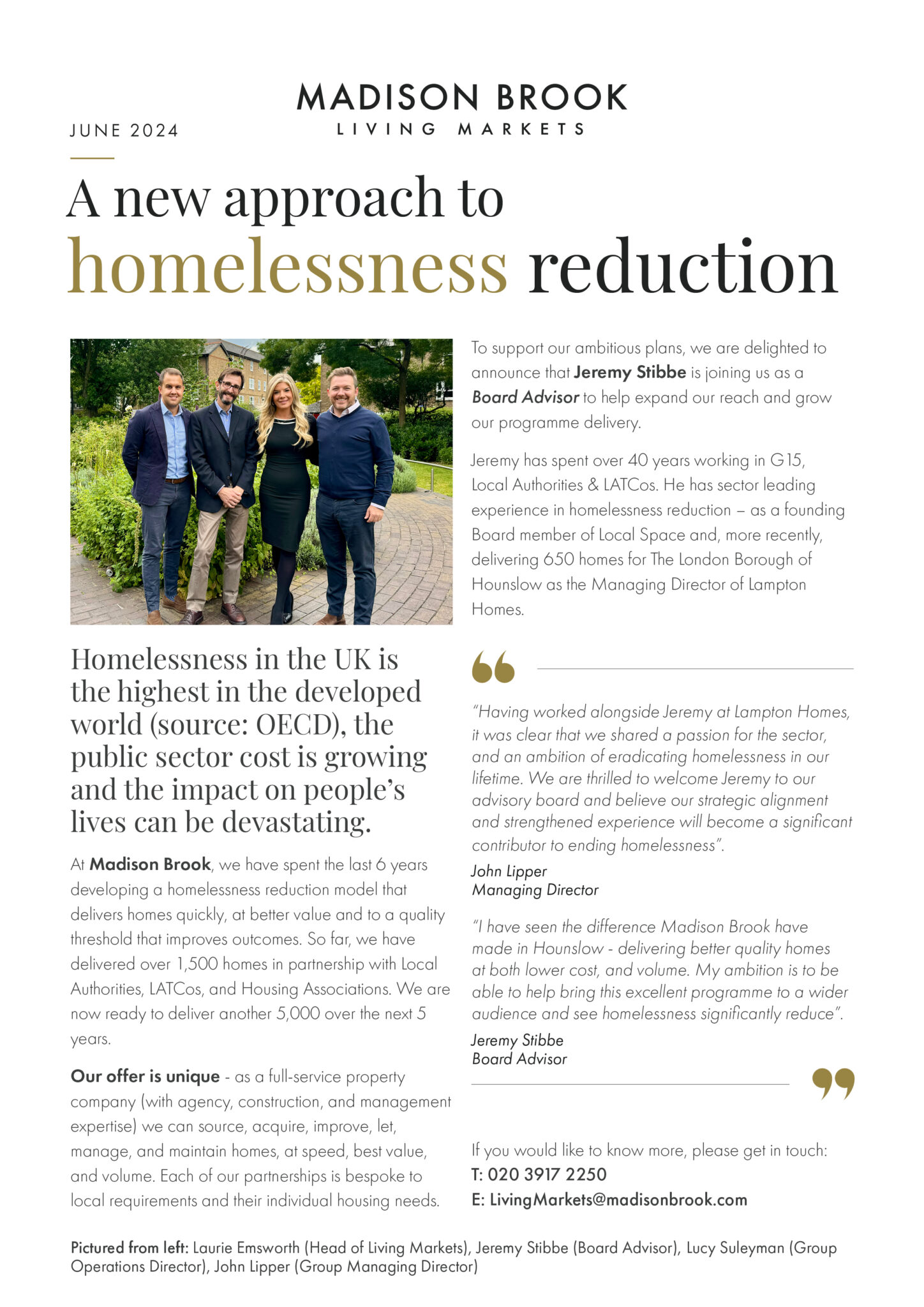 Madison Brook | A new approach to homelessness reduction